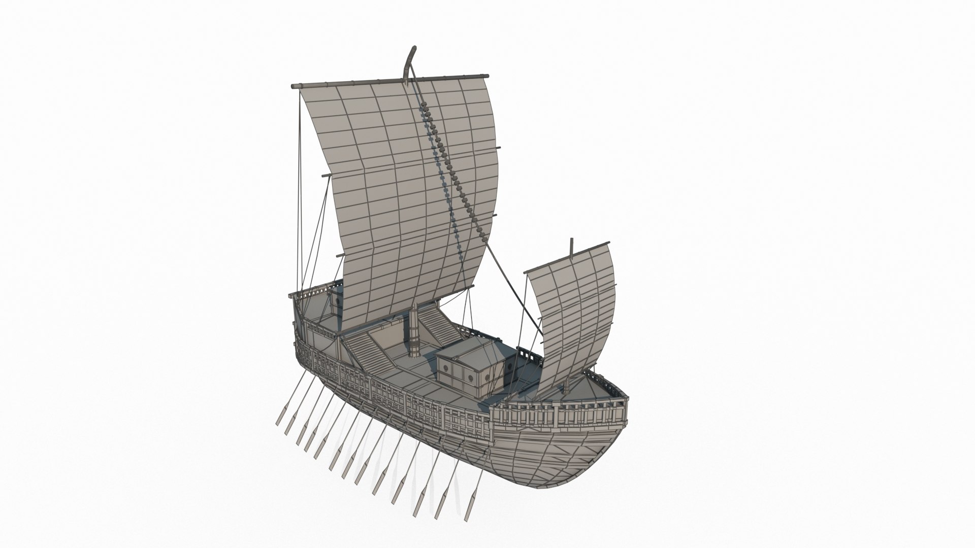 Ancient large sailboats 3D model - TurboSquid 2125104