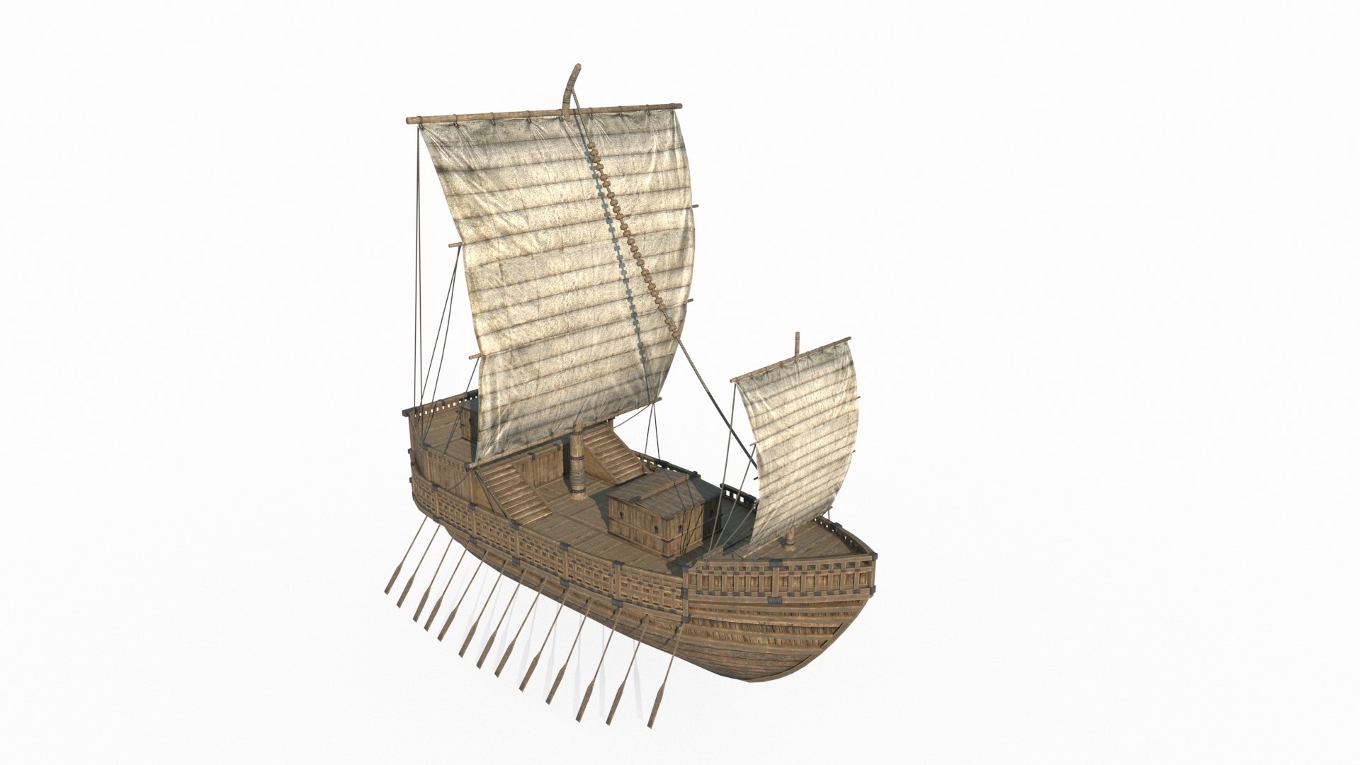 Ancient large sailboats 3D model - TurboSquid 2125104