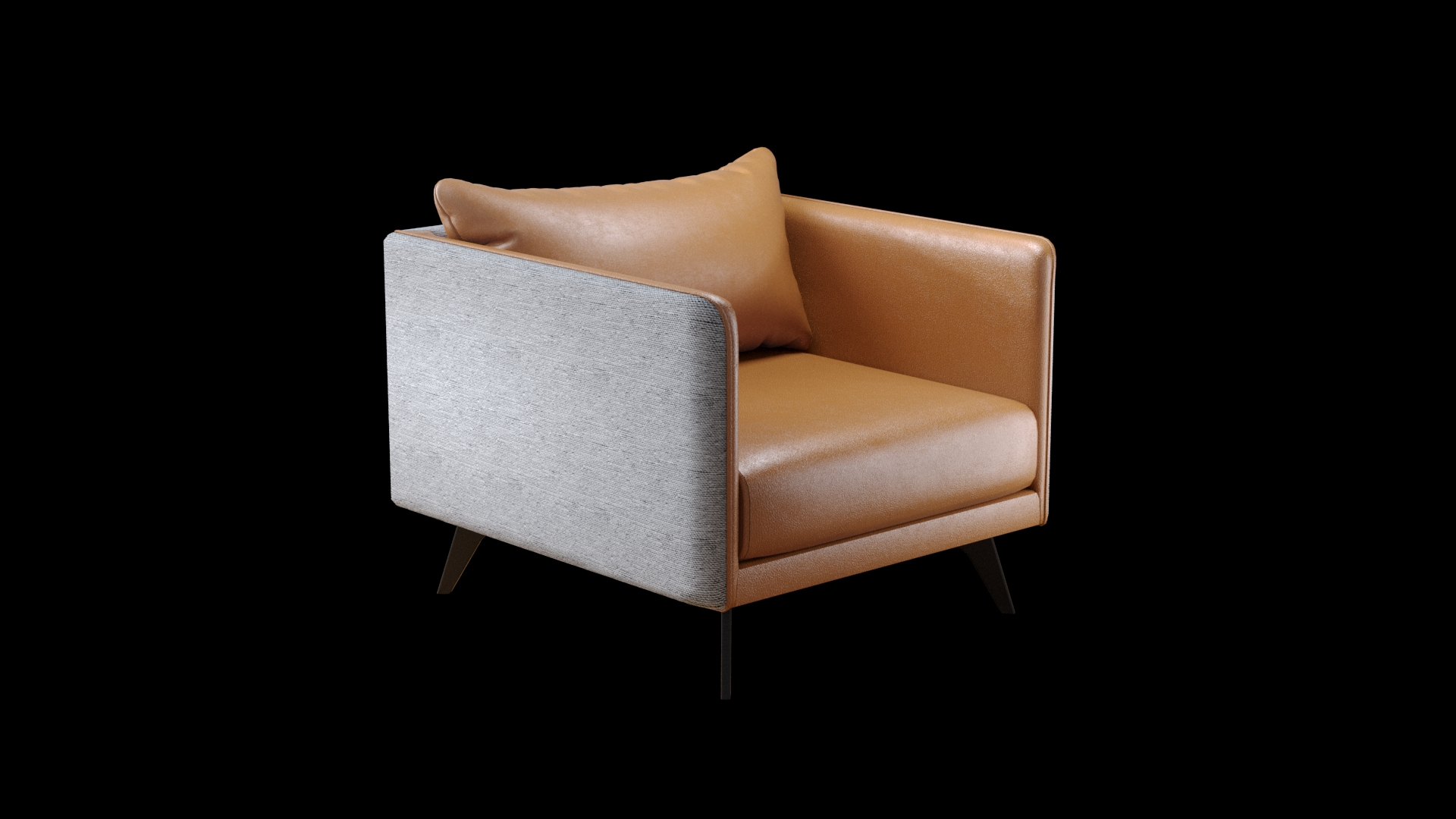 Messina Leather Arm Chair Model - TurboSquid 2008879