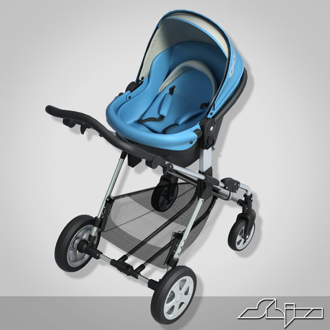 3ds Max Baby Pram 2
