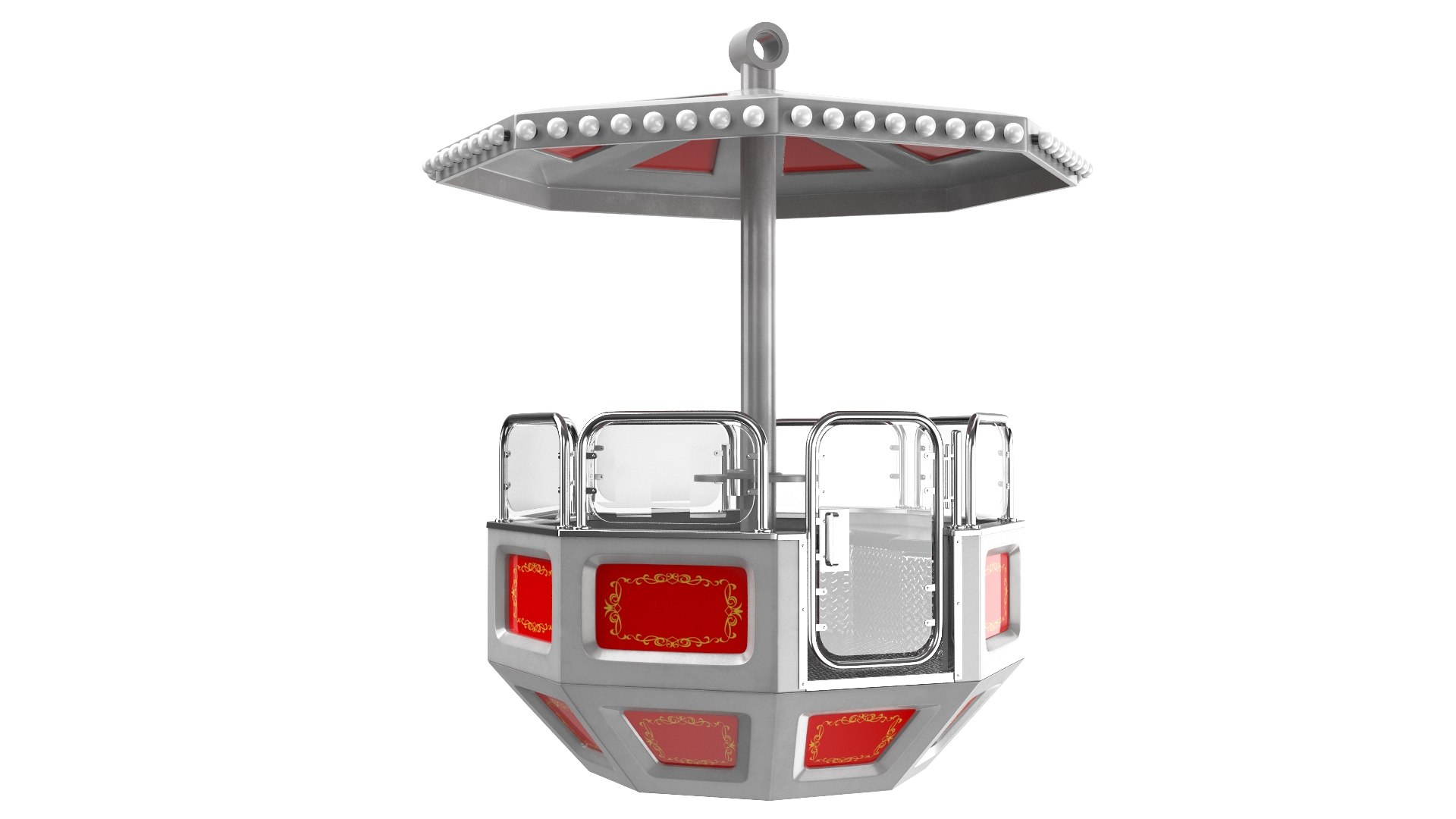 Red Detailed Ferris Wheel Cart 3D model - TurboSquid 2096740