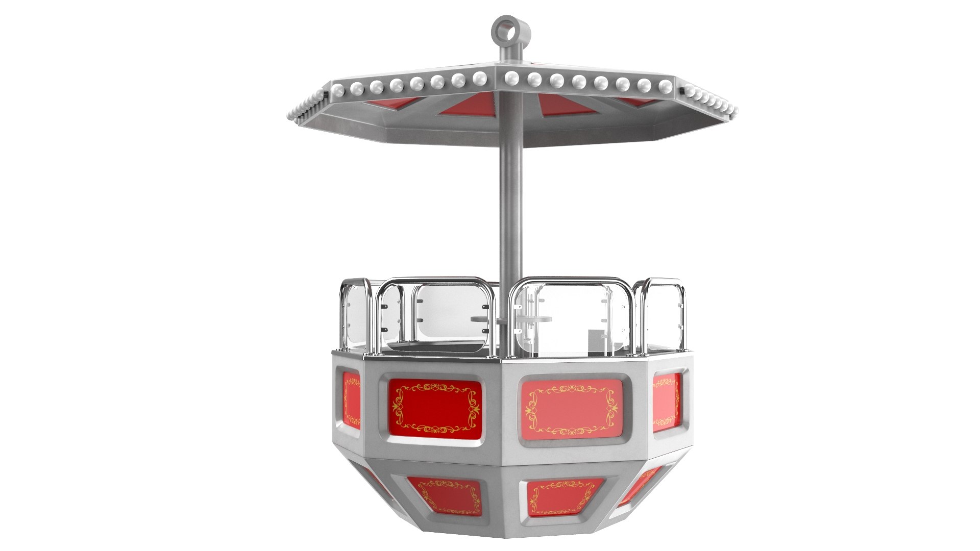 Red Detailed Ferris Wheel Cart 3D model - TurboSquid 2096740