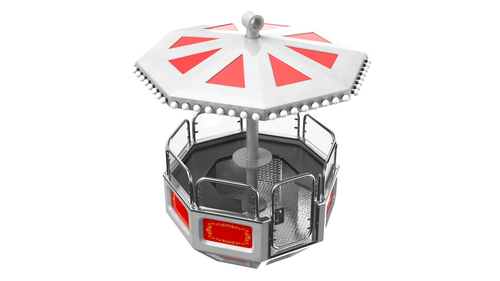 Red Detailed Ferris Wheel Cart 3D model - TurboSquid 2096740