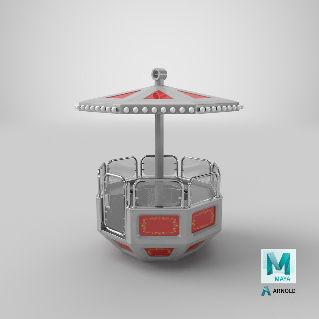 Red Detailed Ferris Wheel Cart 3D model - TurboSquid 2096740