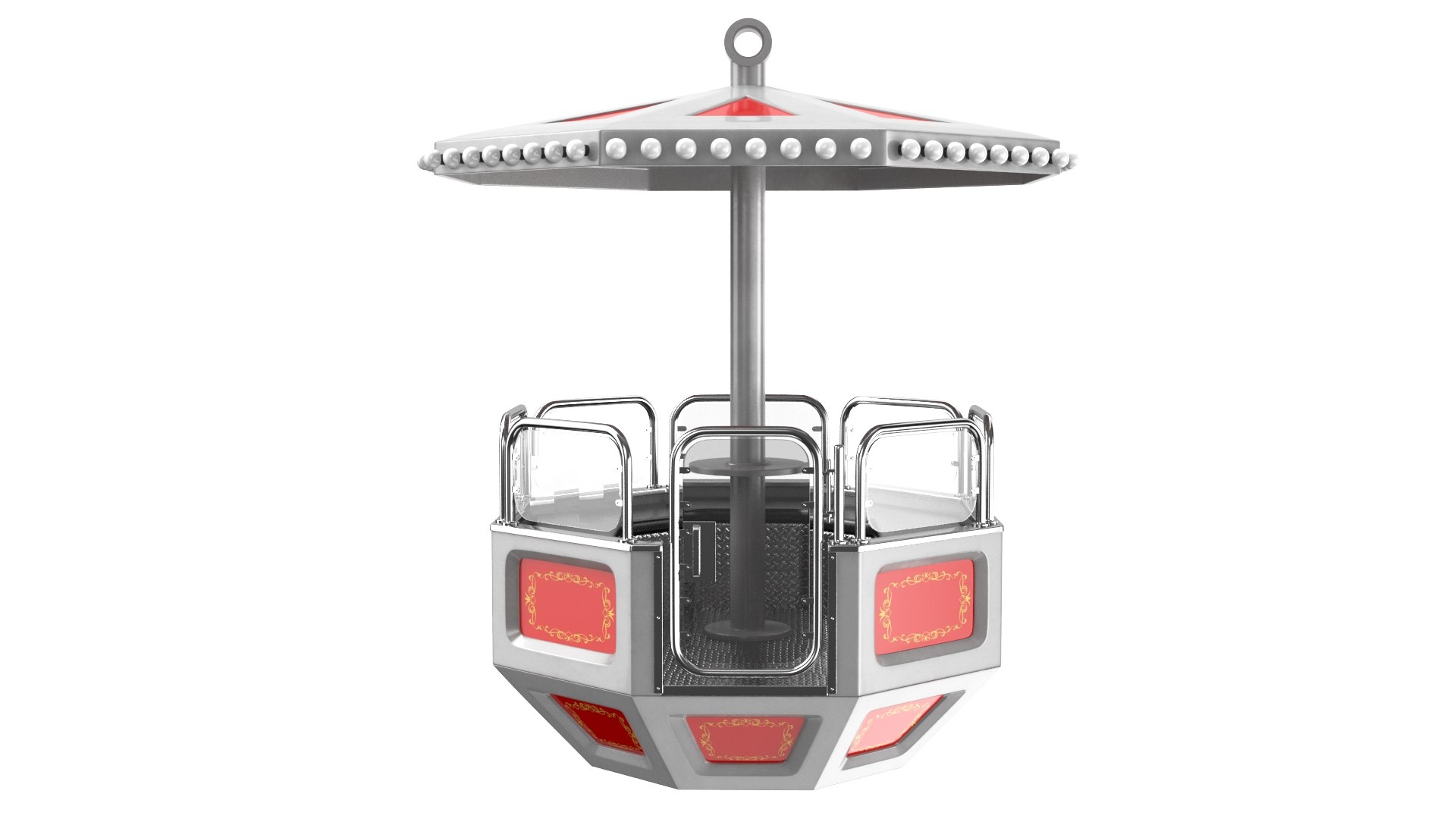 Red Detailed Ferris Wheel Cart 3D model - TurboSquid 2096740