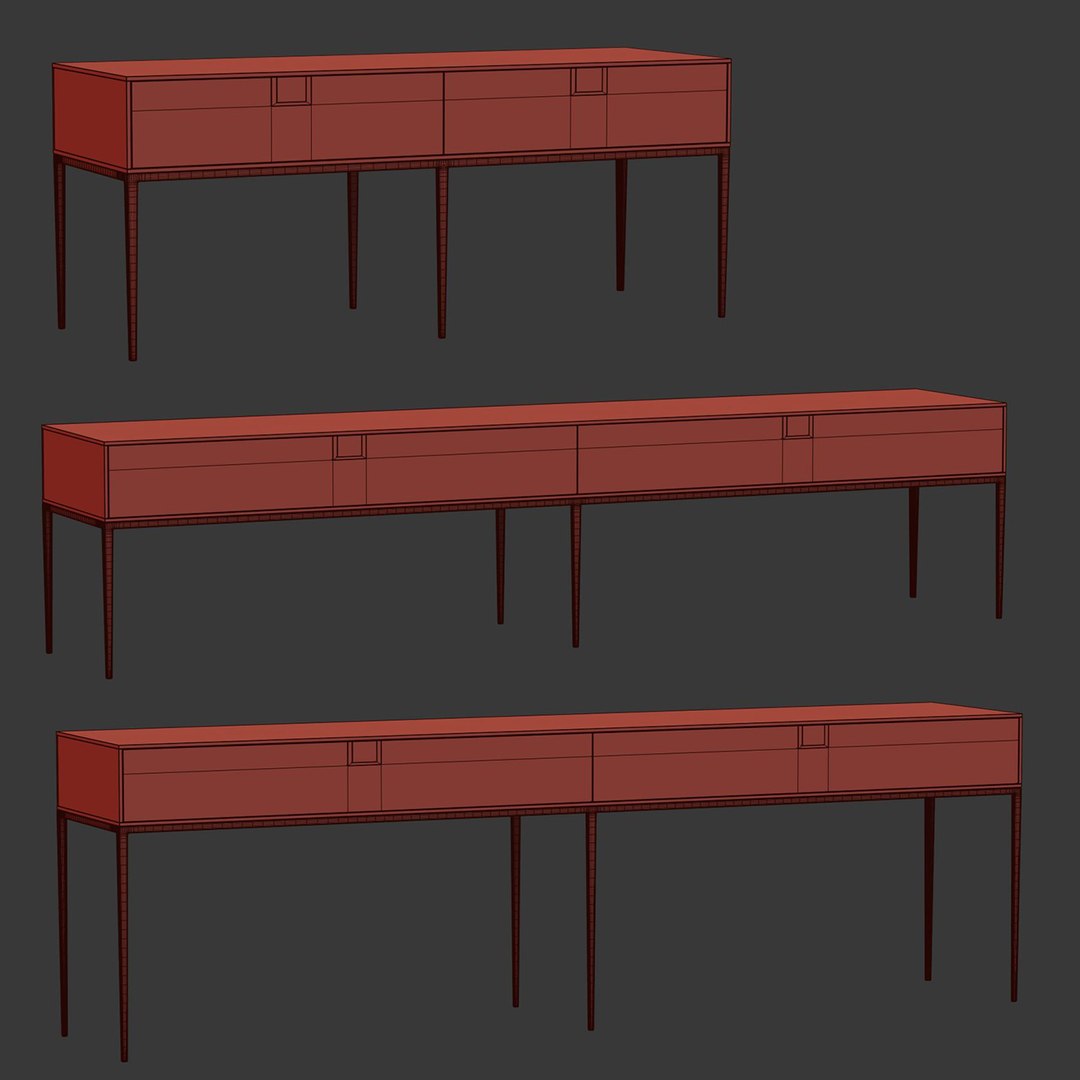 Maxalto Alcor Low Consoles 3D Model - TurboSquid 1726321