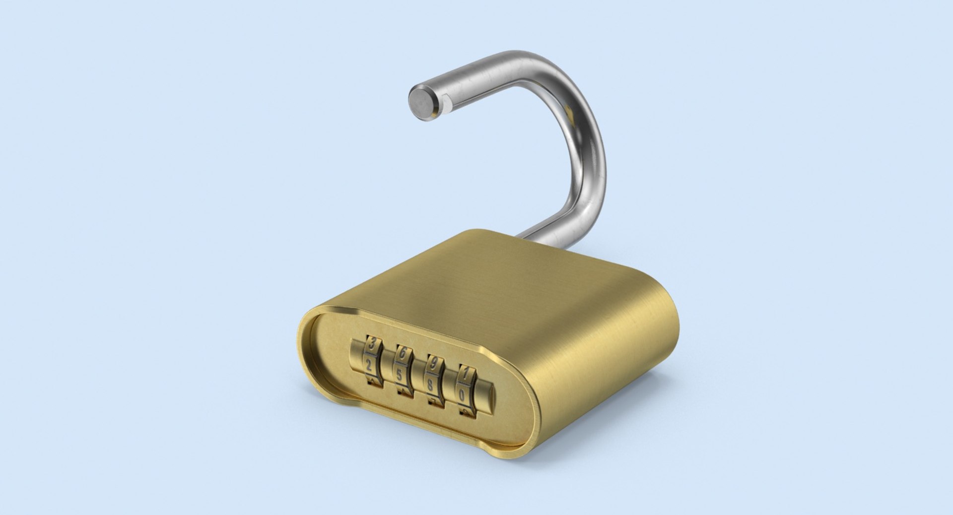 Padlock Closeup 3d Model