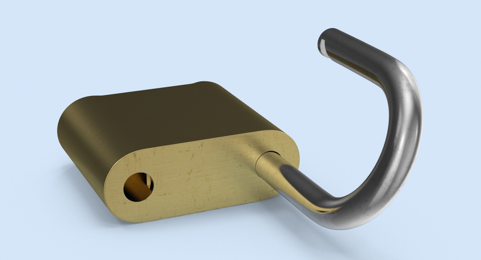 Padlock Closeup 3d Model