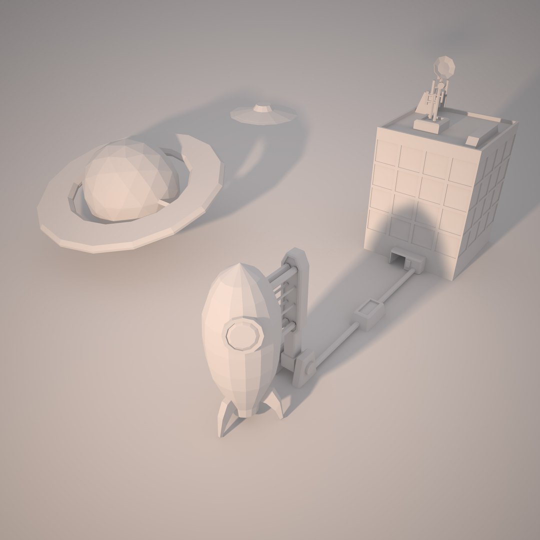 Low-poly Space 3D Model - TurboSquid 1170366