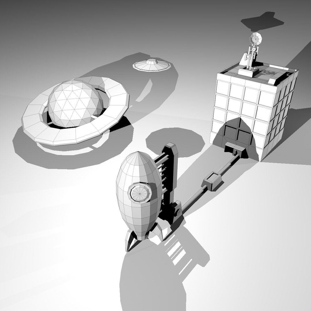 Low-poly Space 3D Model - TurboSquid 1170366