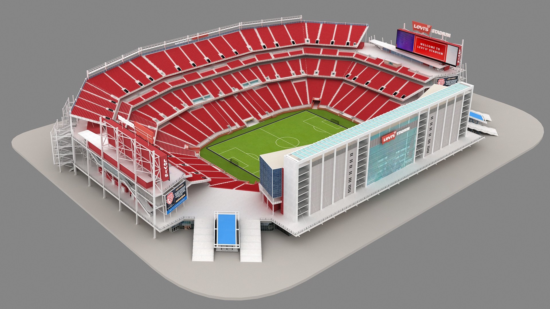 Levis Stadium California 3D Model - TurboSquid 2103748