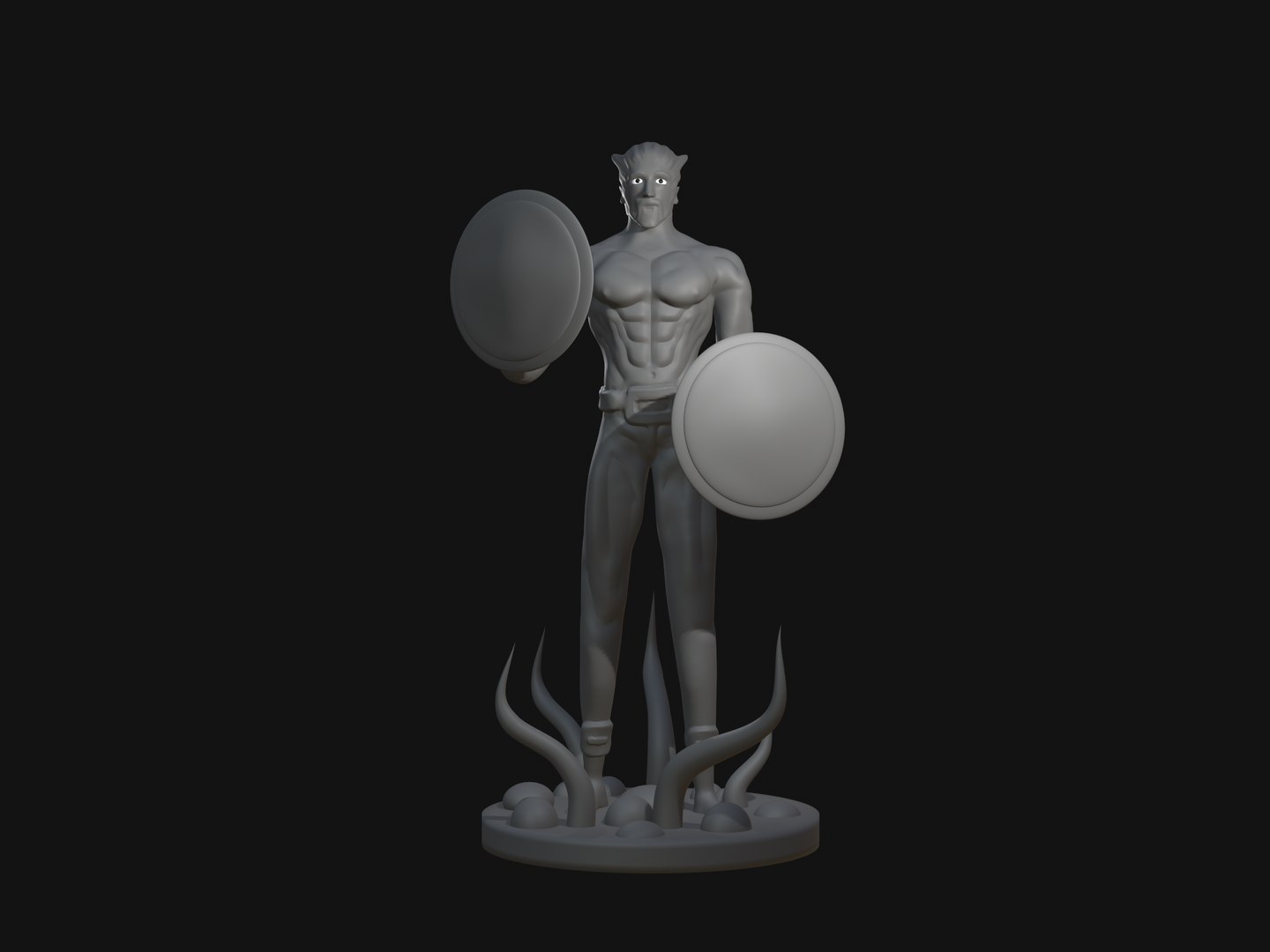 3D Man With Shield Character Design Model - TurboSquid 1991624