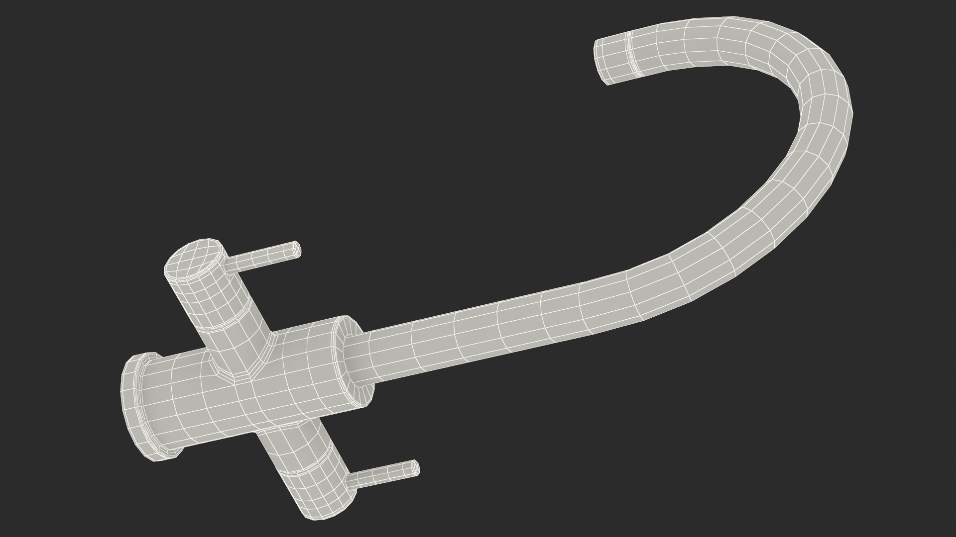 Monobloc Dual Lever Kitchen Mixer Tap 3D Model - TurboSquid 1724264