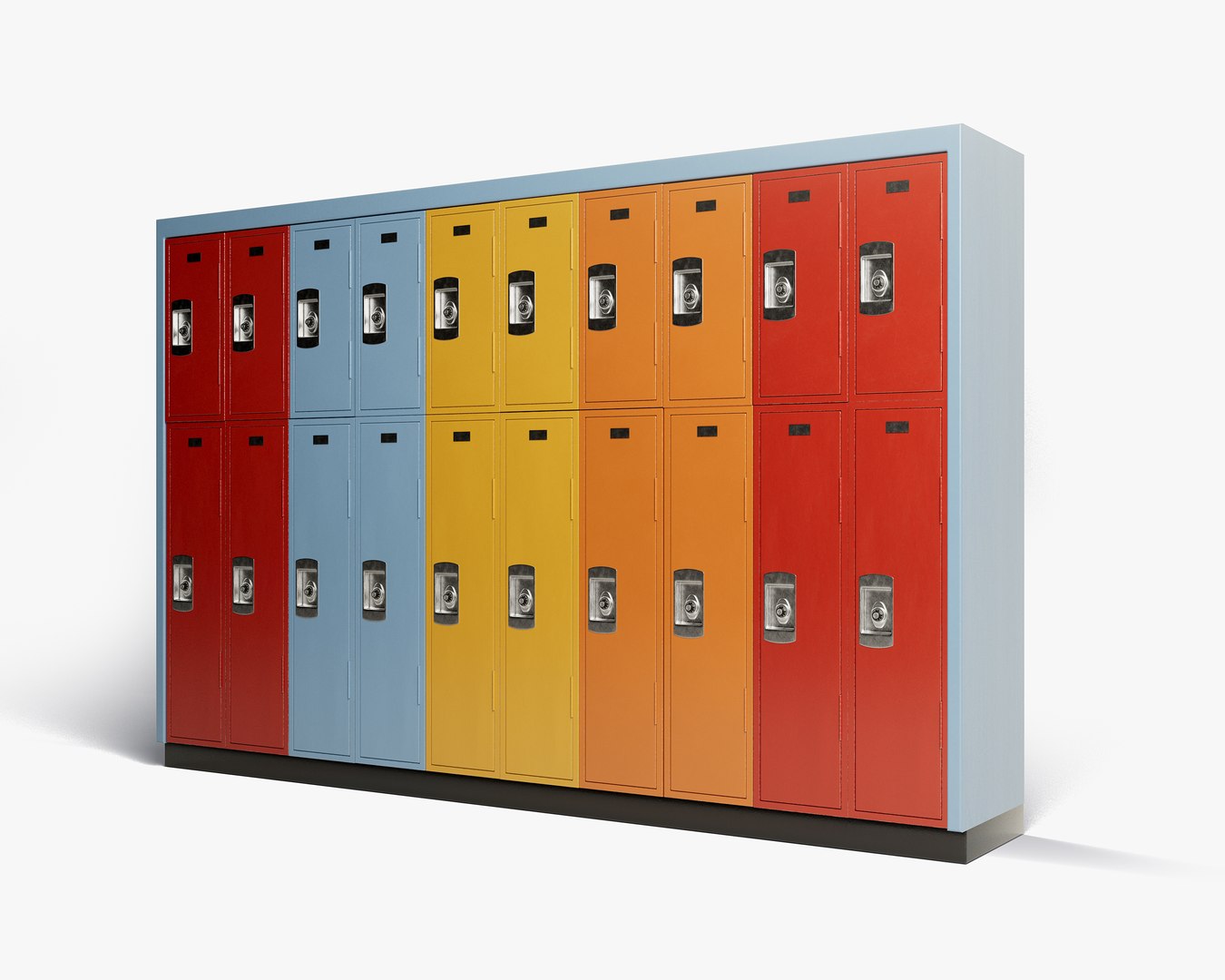 School Locker Bank 3D Model - TurboSquid 1918346