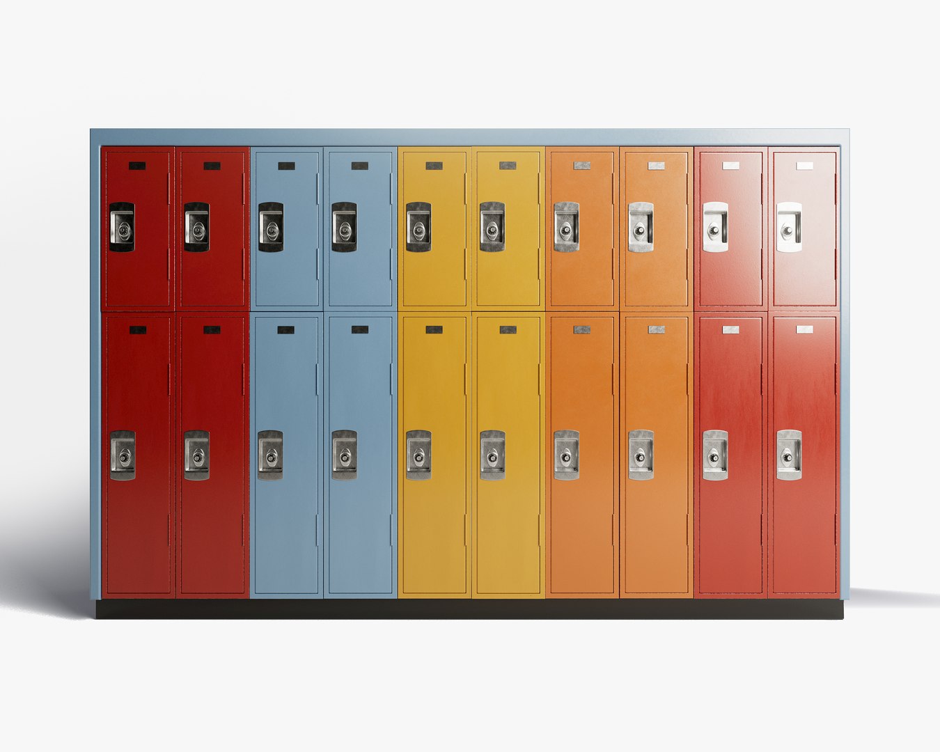 School Locker Bank 3D Model - TurboSquid 1918346