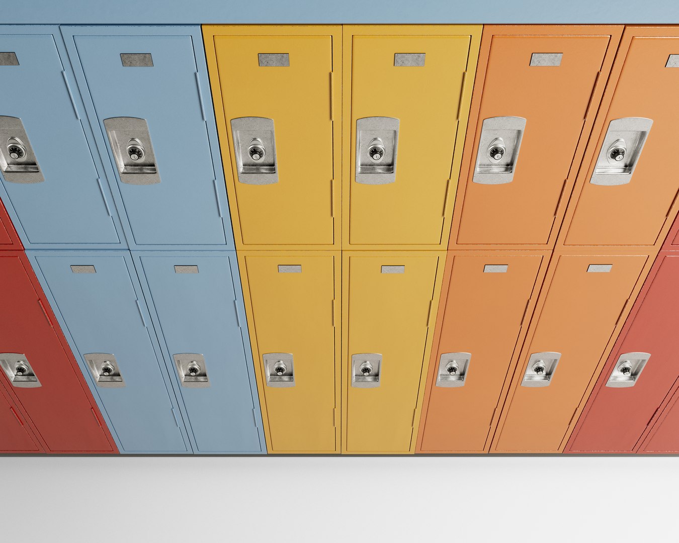 School Locker Bank 3D Model - TurboSquid 1918346