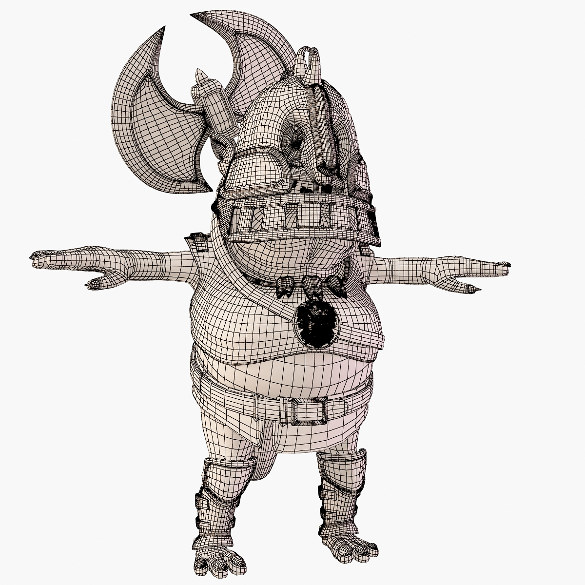 3d armored monster model