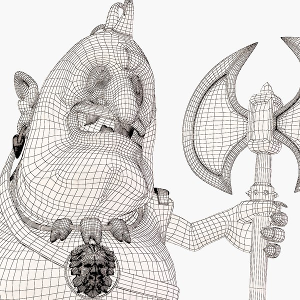 3d armored monster model