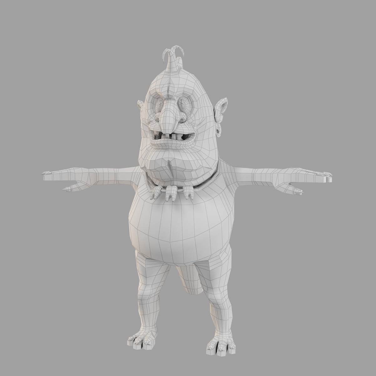 3d armored monster model