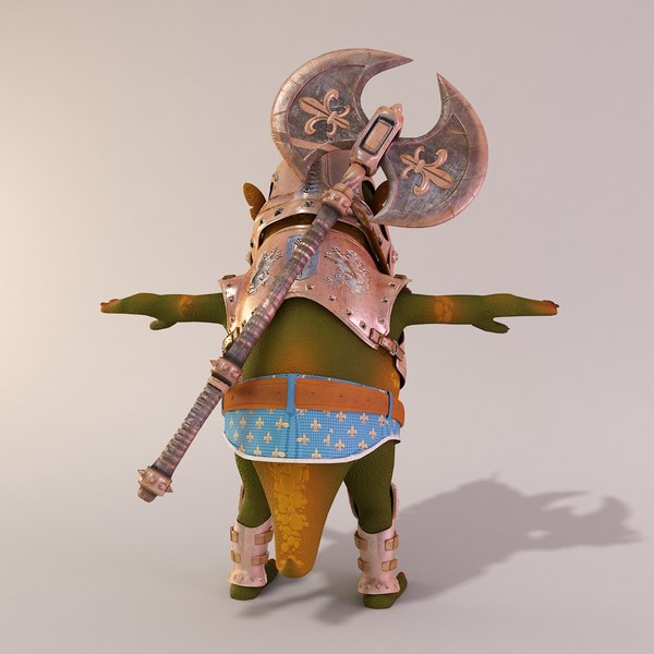 3d armored monster model
