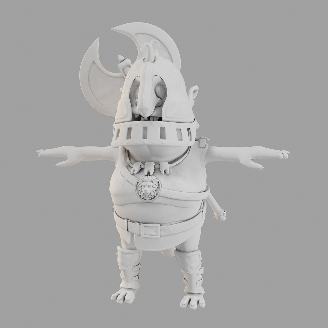 3d armored monster model