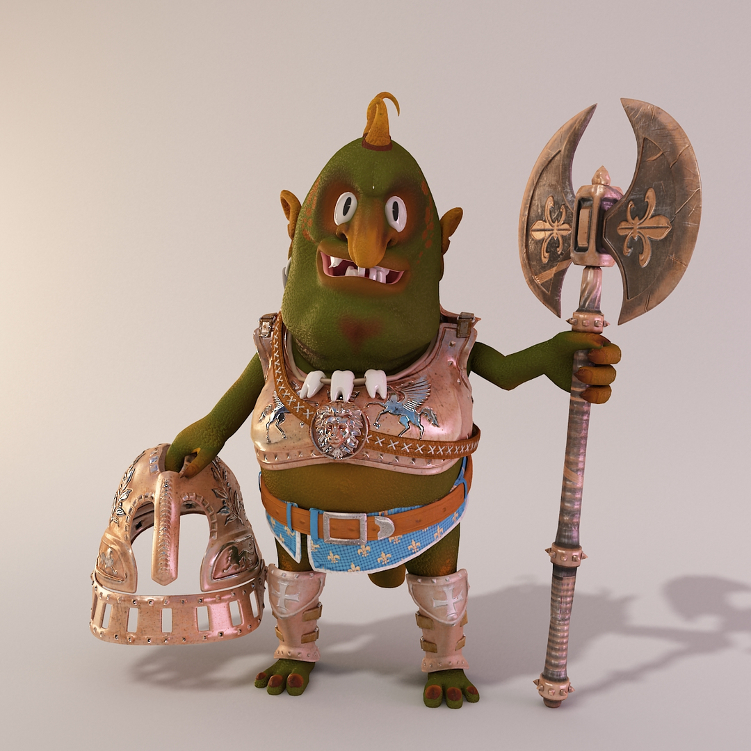 3d armored monster model