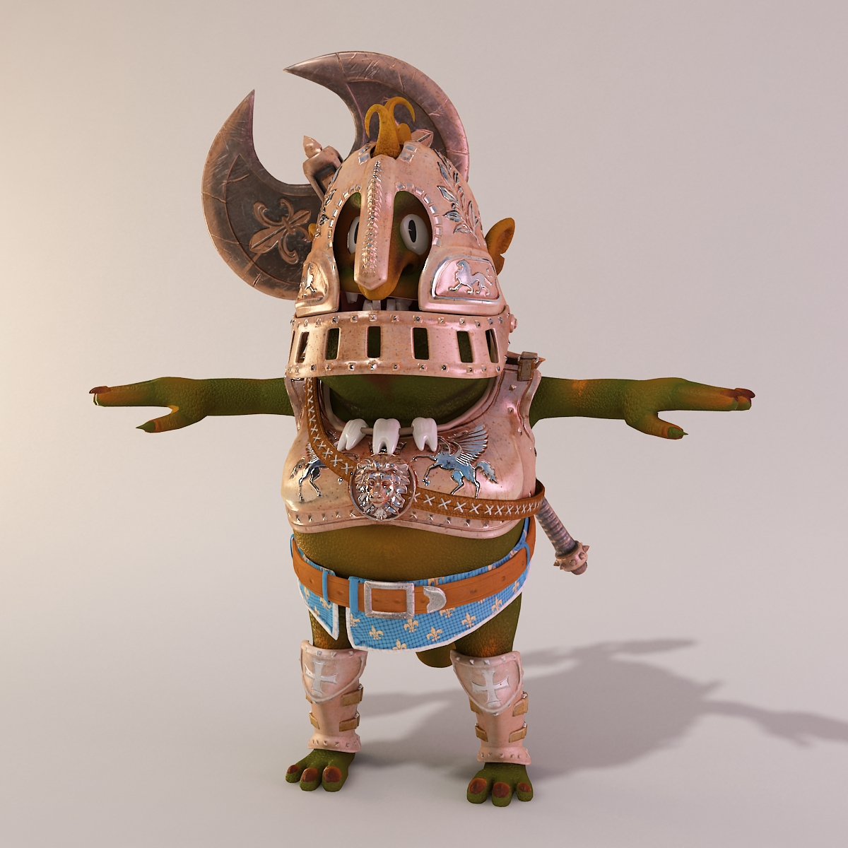 3d armored monster model
