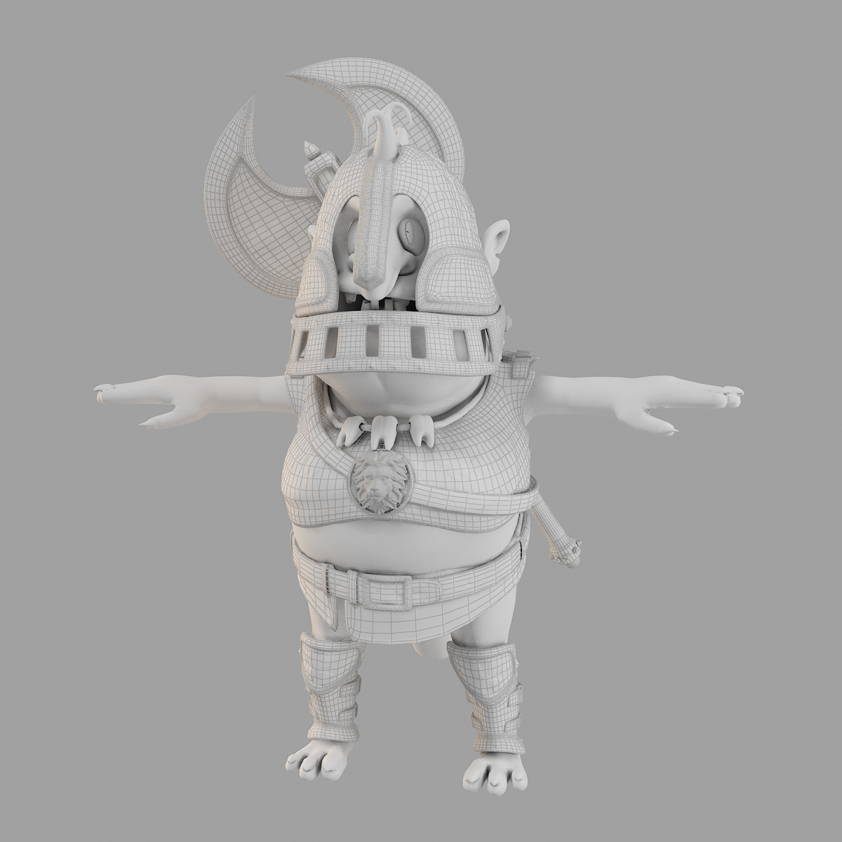 3d armored monster model