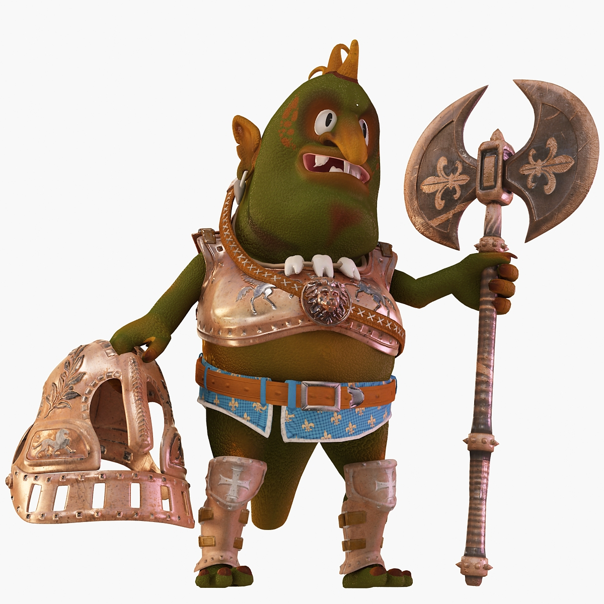 3d armored monster model