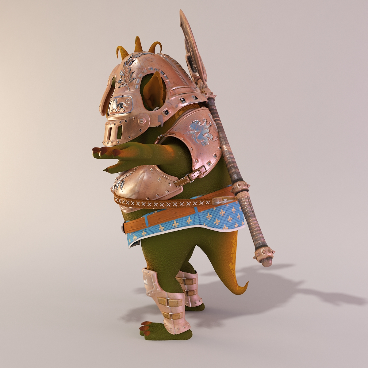 3d armored monster model