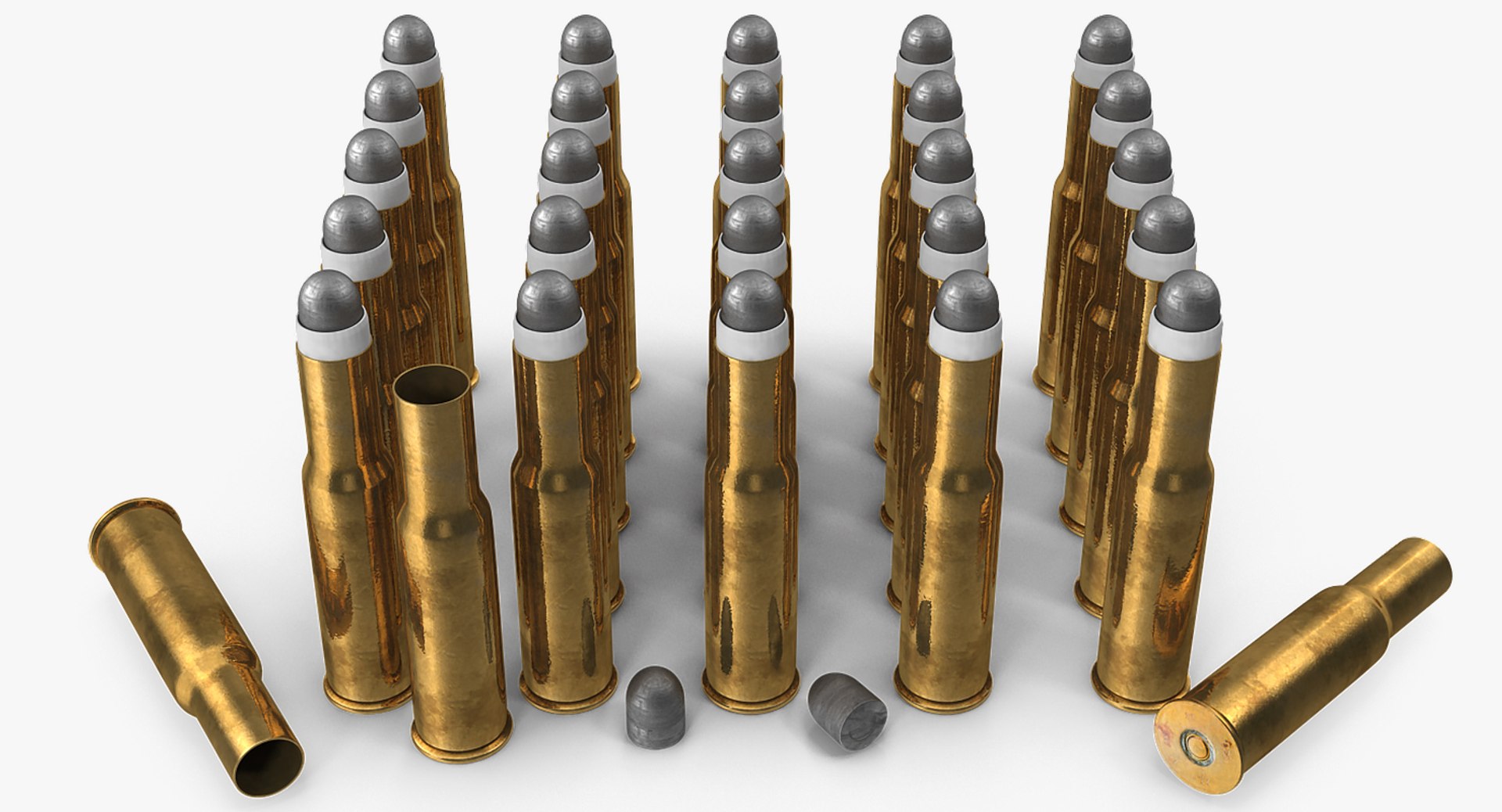 3D Cartridge Case Bullet Rifle Model - TurboSquid 1399116