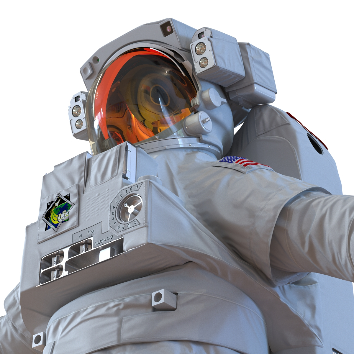extravehicular mobility unit rigged 3d model