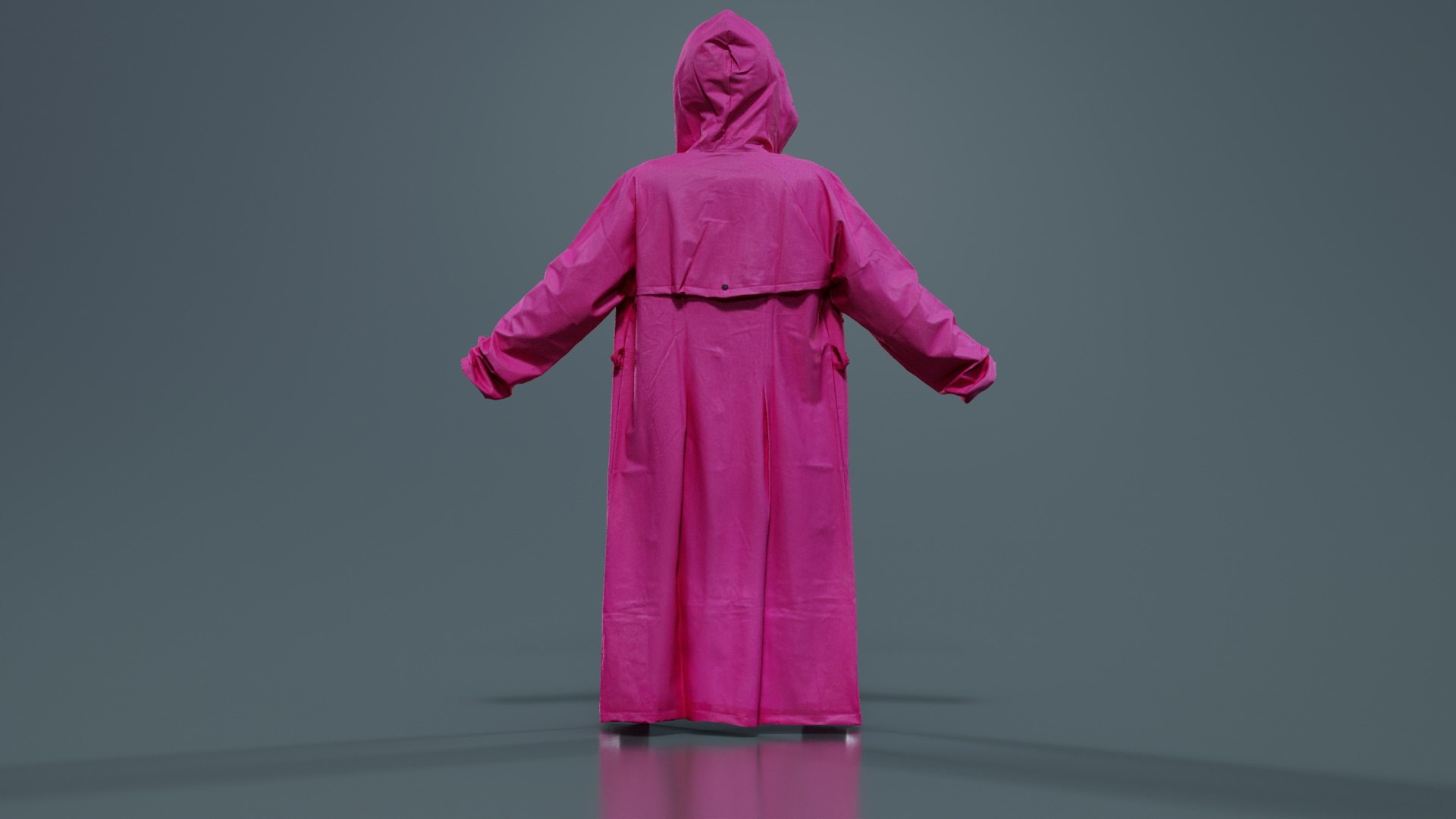 3D Model Pink Vinyl Raincoat Open Remastered - TurboSquid 2360760