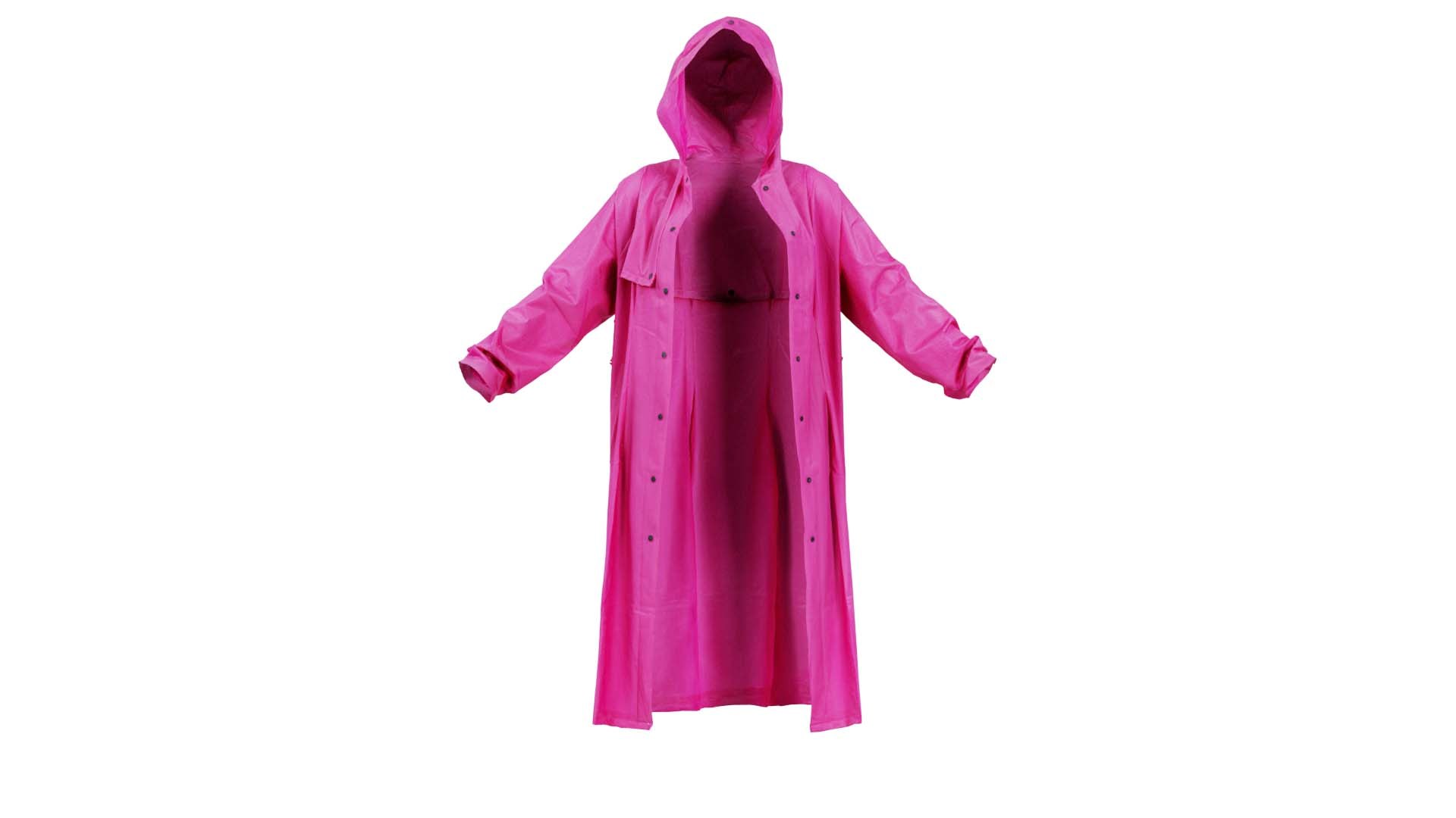 3D Model Pink Vinyl Raincoat Open Remastered - TurboSquid 2360760