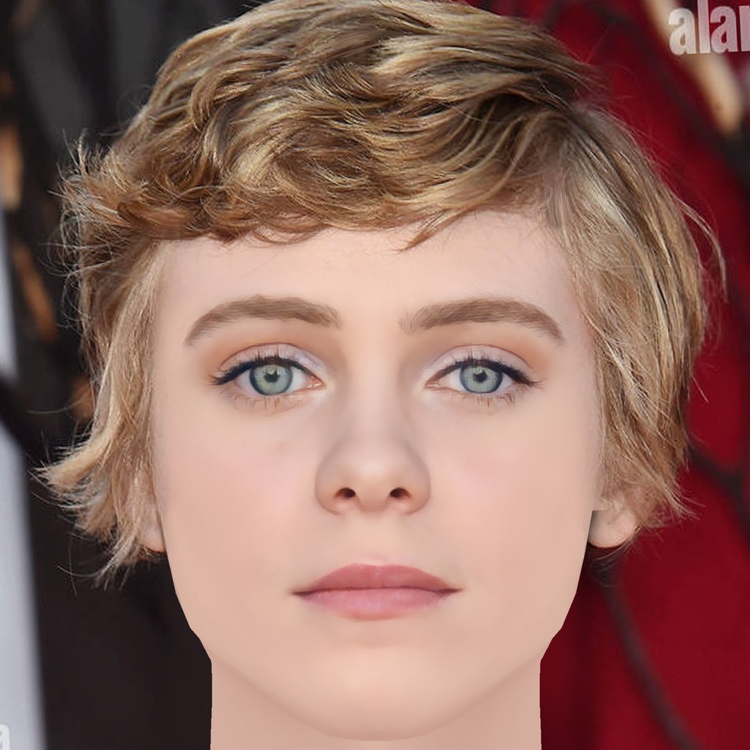 3D Model Sophia Lillis Head - No Hair - Low Poly Head For Game ...