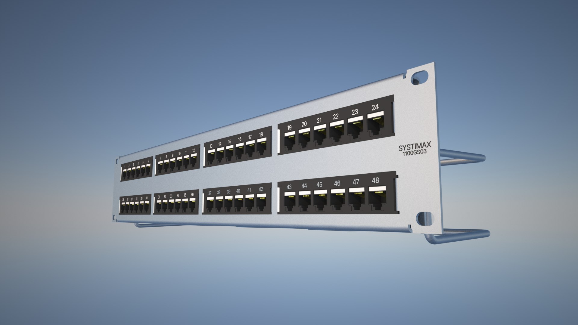 3d Model Rj45 Patch Panel