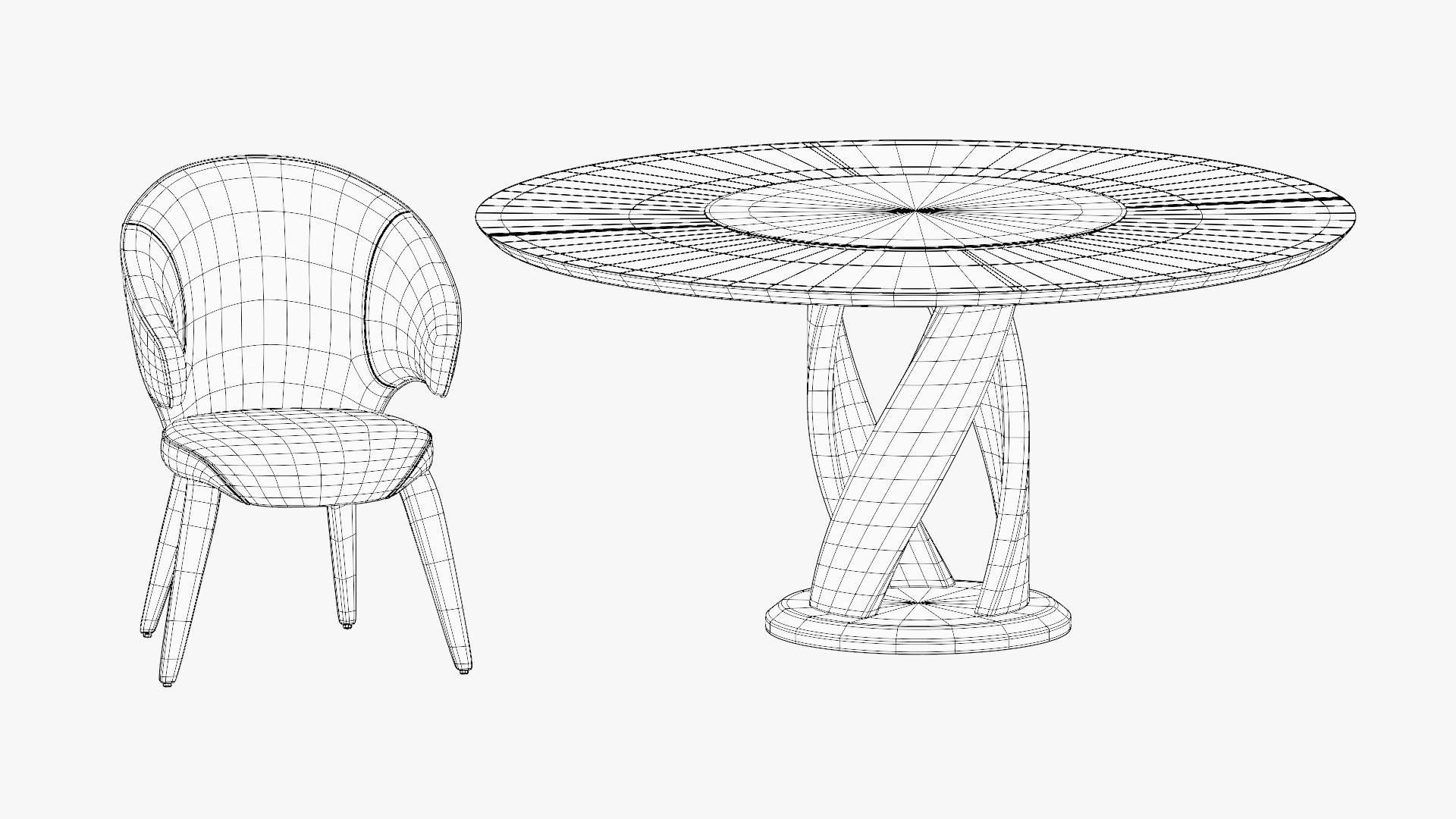 3D Table Set - TurboSquid 1979273