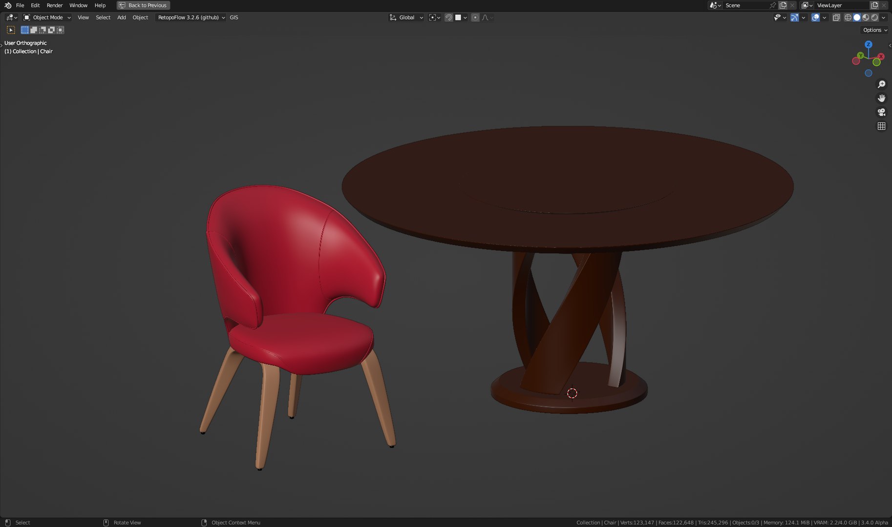 3D Table Set - TurboSquid 1979273