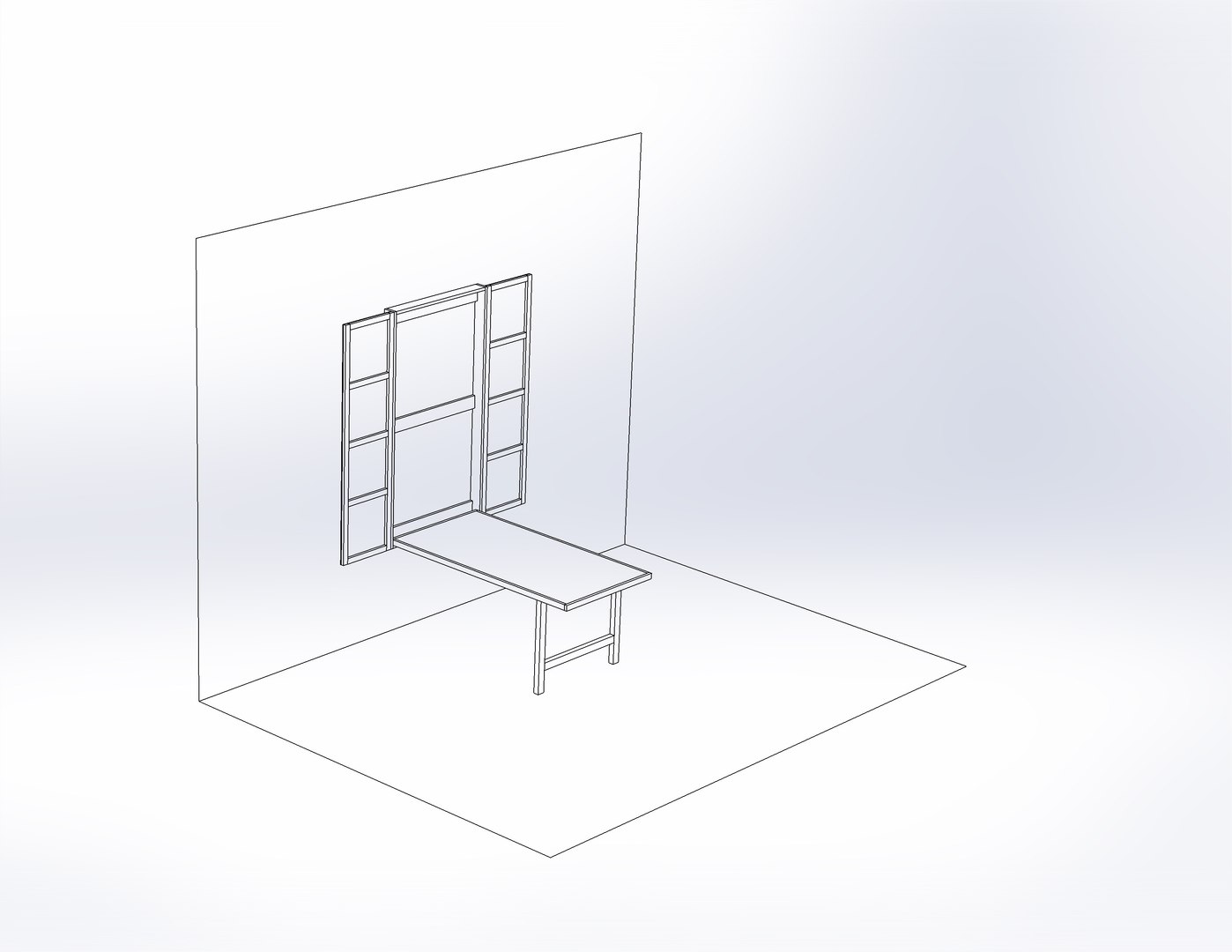 Wall Table 3D - TurboSquid 1979186