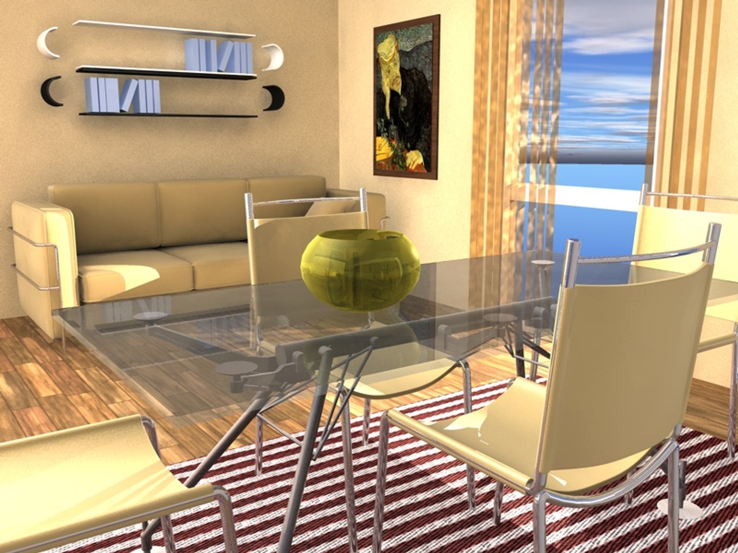 Home Interior Flat 3d Model