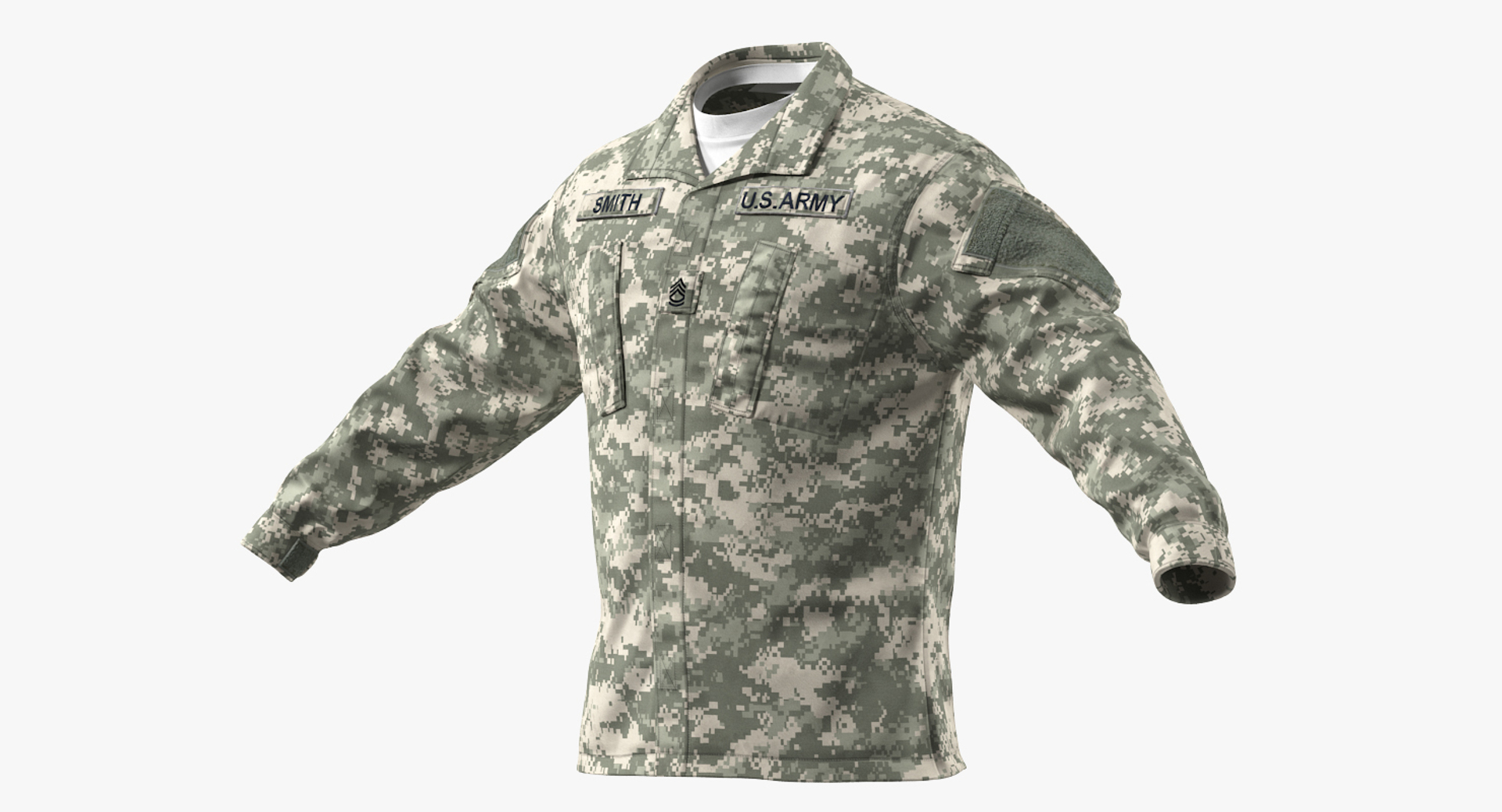 3D Army Acu Jacket Model - TurboSquid 1417934