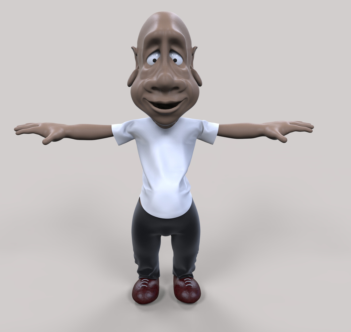 character man 3d obj