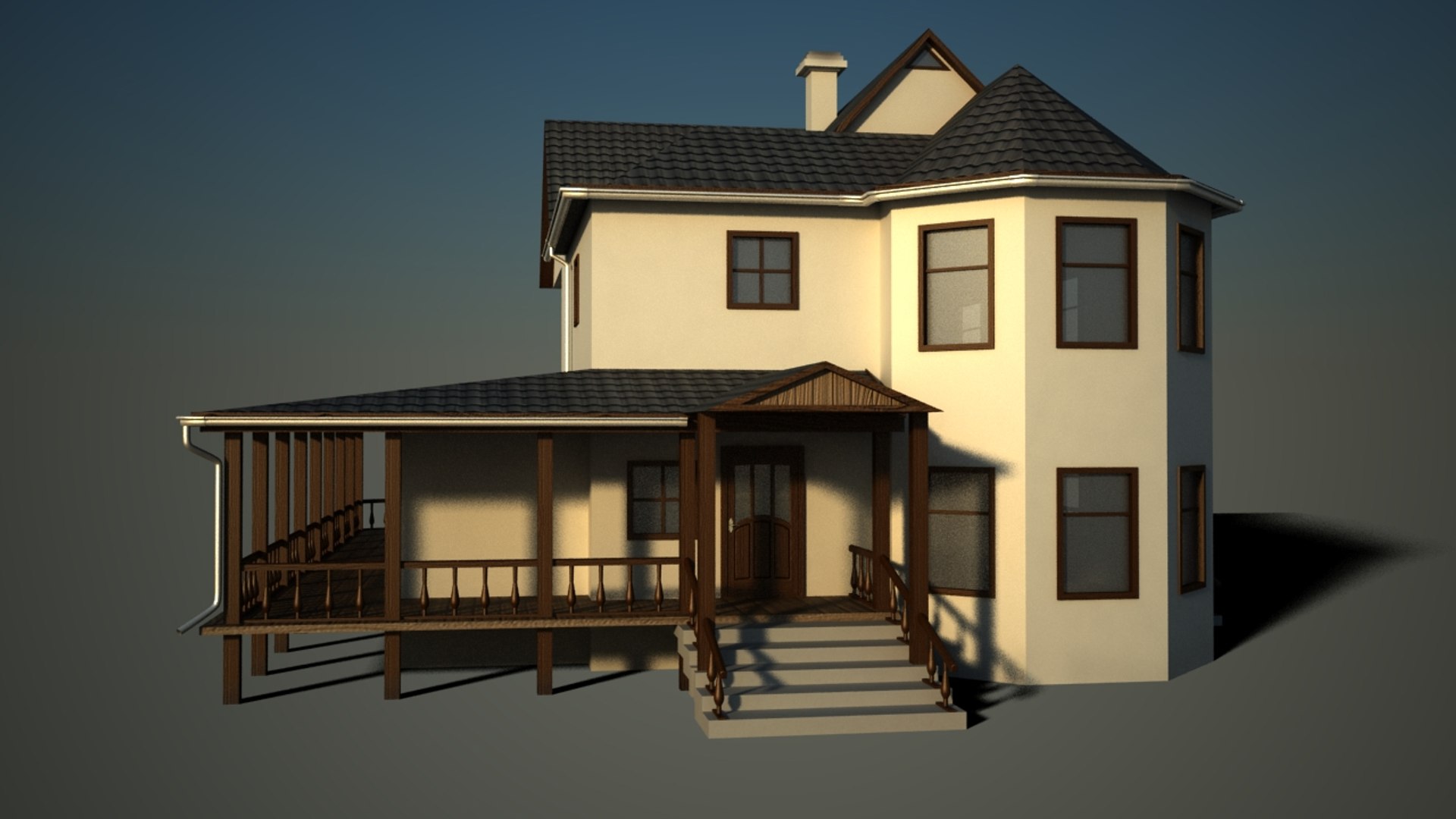 house exterior 3d obj