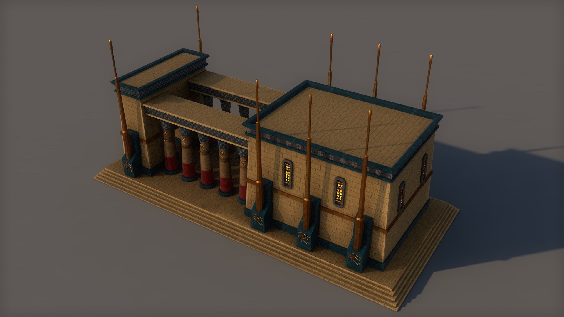 Egyptian Building 09 Model - TurboSquid 1839912