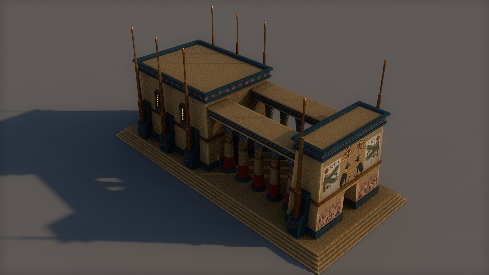 Egyptian Building 09 Model - TurboSquid 1839912