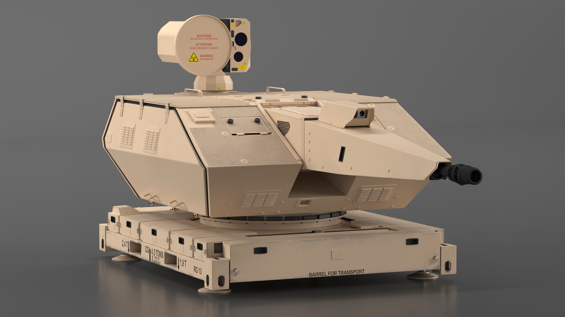Air Defense System Skynex Sand Color Rigged For Cinema 4D 3D Model ...