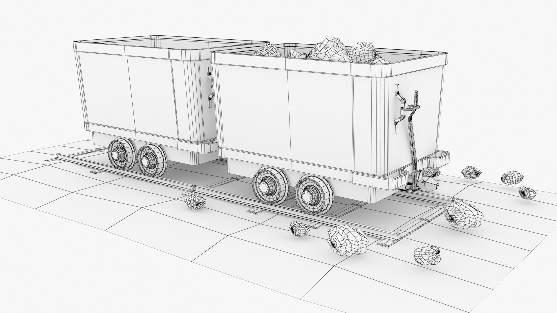 Mining Cart 3D Model - TurboSquid 1589990