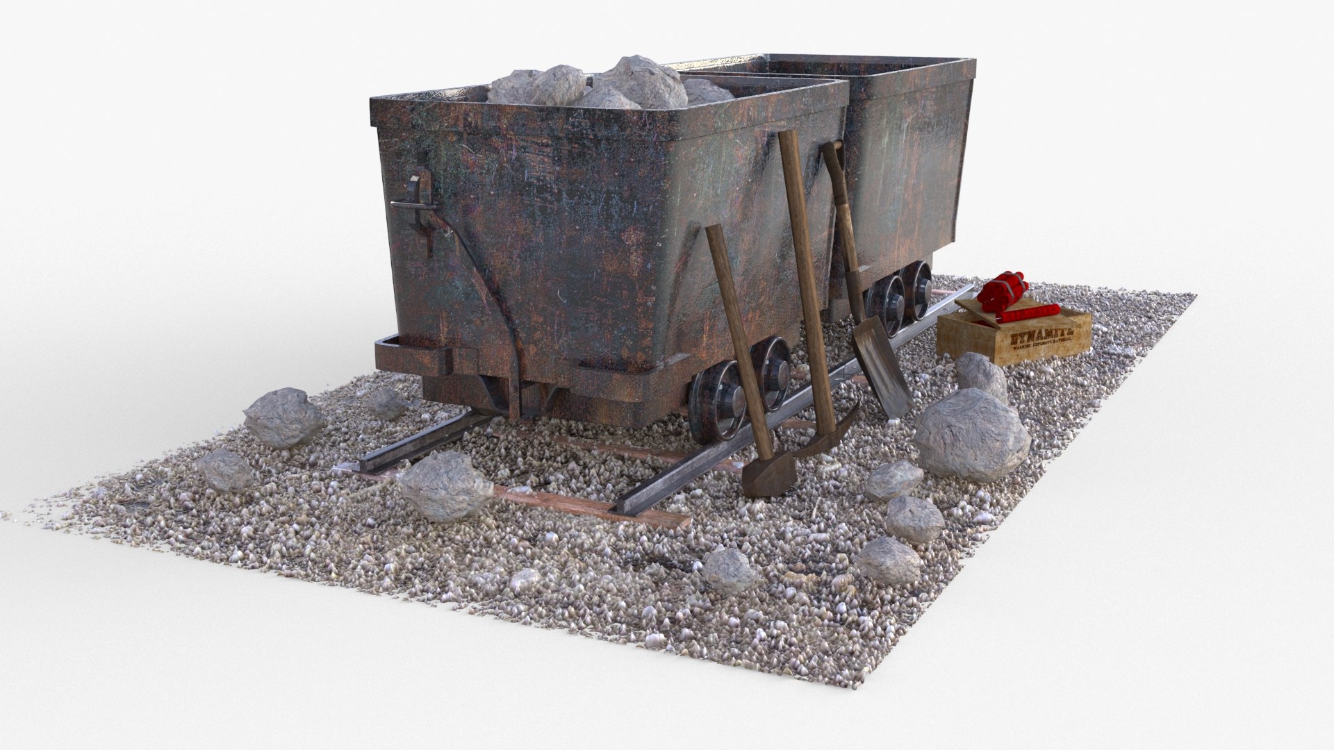 Mining Cart 3D Model - TurboSquid 1589990