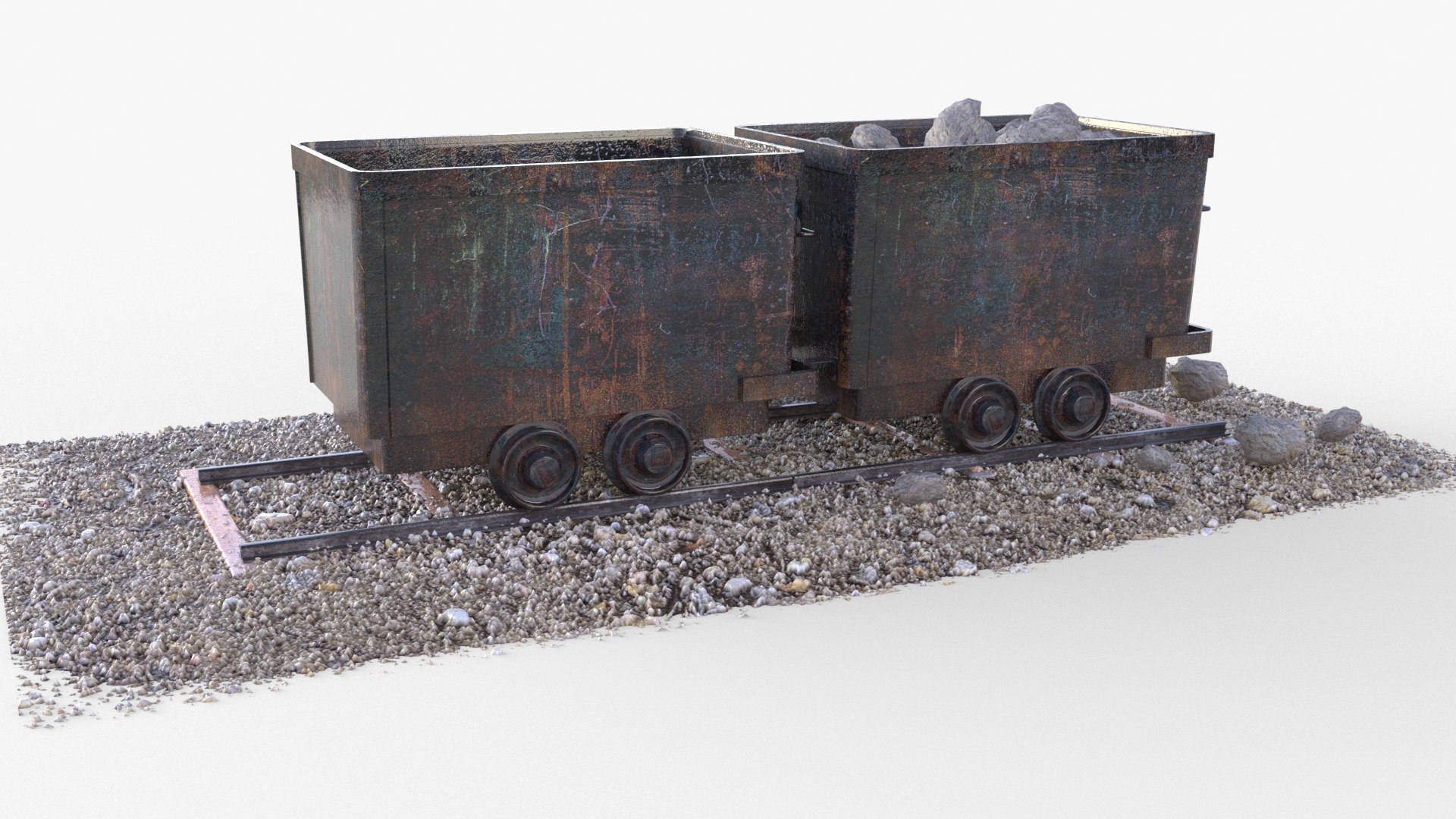 Mining Cart 3D Model - TurboSquid 1589990