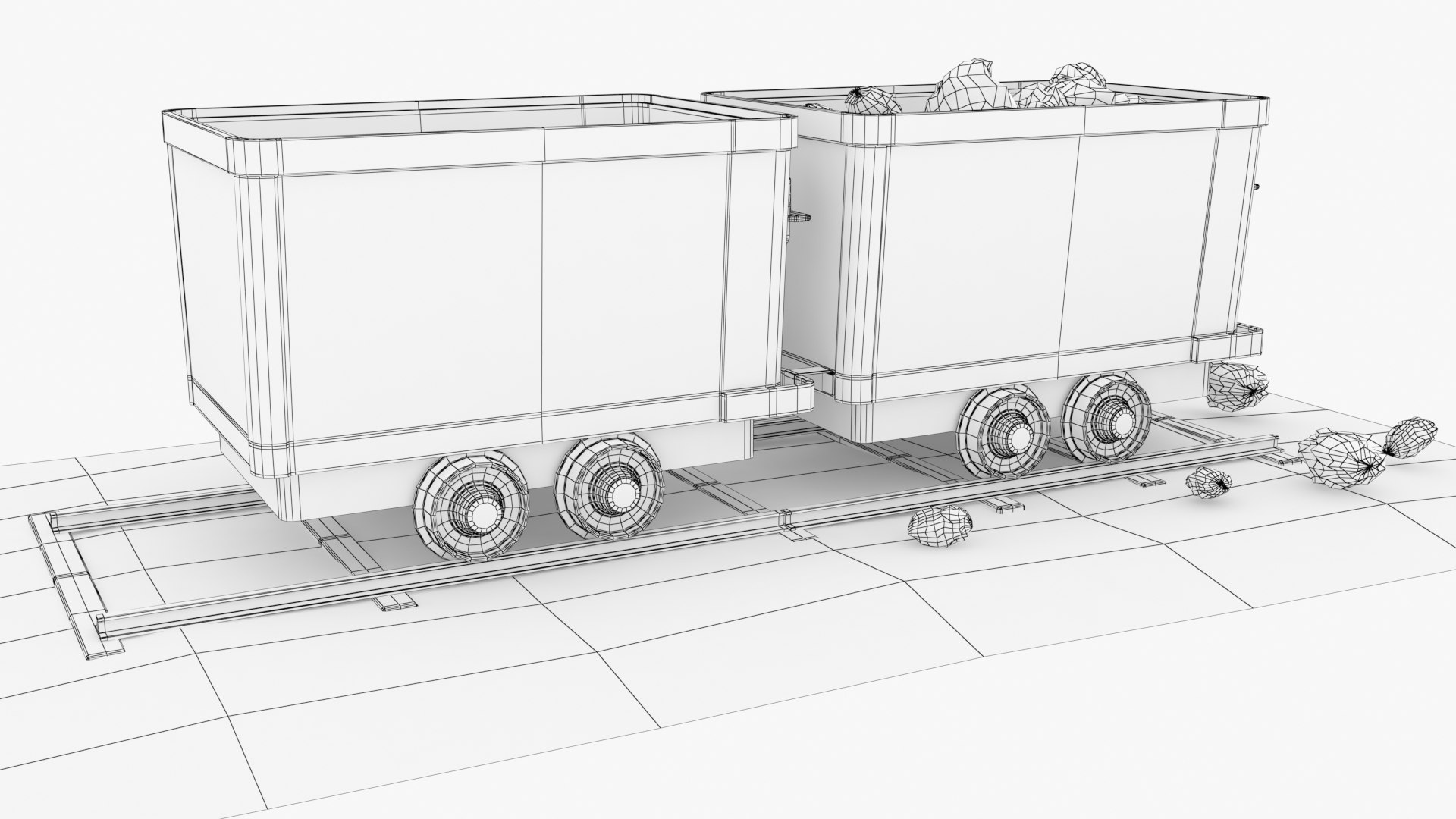 Mining Cart 3D Model - TurboSquid 1589990